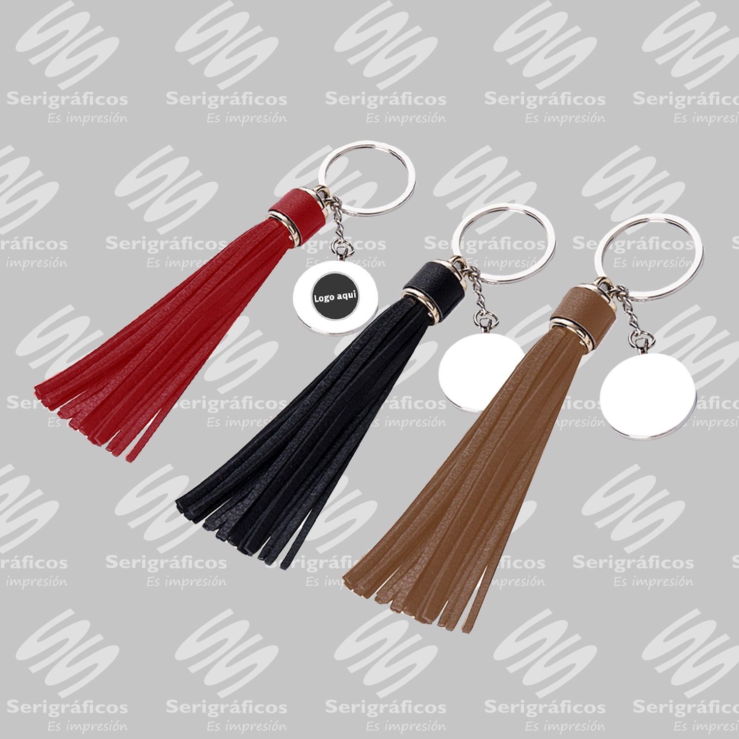 Llavero redondo con tiras – Serigraficos